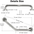 ZUEXT 16 Inch Shower Grab Bar, 2 Pack, Anti Slip, Satin Nickel, Safety ...