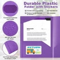 48-Pack Purple School-to-Home Communication Folder with 2 Pockets, Top ...