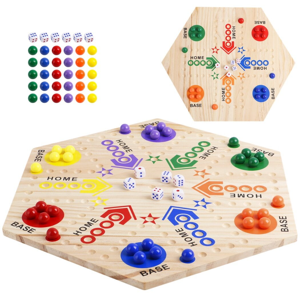 Juego de mesa de mármol, juego de mesa de madera de doble cara con 30 ...