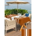 Abstract White Striped Rectangle Outdoor Tablecloth with Umbrella Hole ...