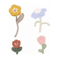 13pcs Decorative Embroidery Cloth Stickers - Multi-Color Half Flower ...