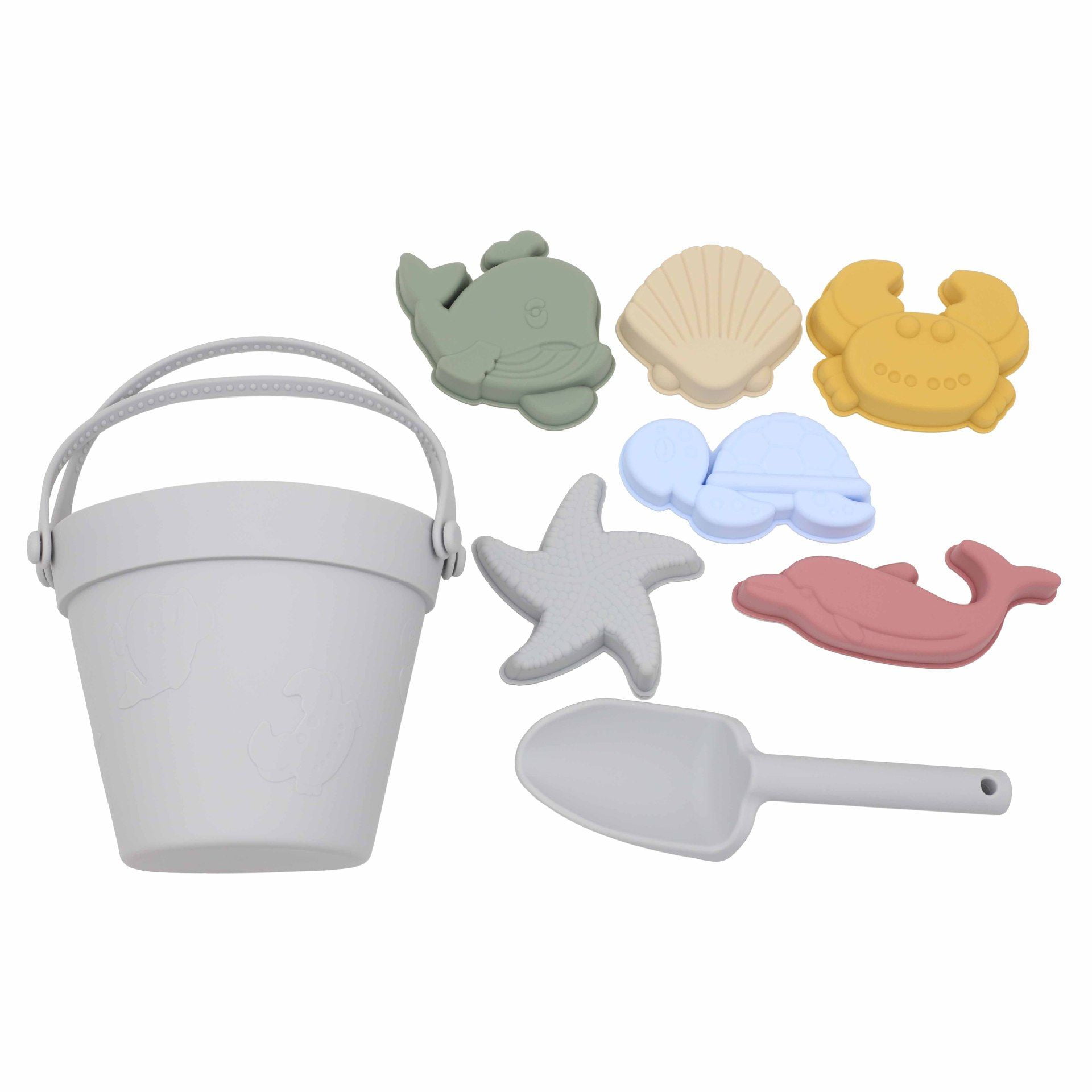 Fun Summer Seaside Kids Mold Sets Silicone Animal Model Beach Toys GREY ...