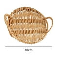Rattan Storage Tray Woven Picnic Basket Fruit Snacks Portable Storage ...