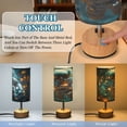 BZSMCE Astronaut Space Printed 3 Color Touch Control Table Lamp Linen ...