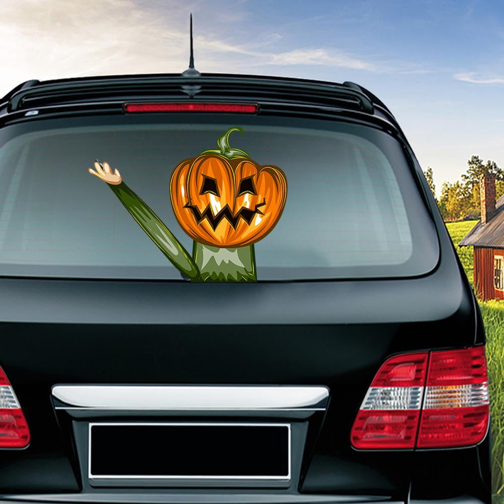 Rear Window Wiper Decal Halloween Pumpkin Jason Waving Wiper Stickers ...