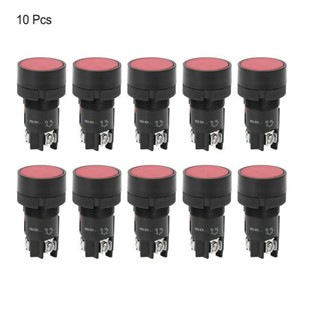 10 Pcs Push Button XB2-EH Serial Control Switch 660V 10A Self-Lock ...