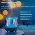 USB Humidifier with 7-Color Night Light, Double Mist, Visible Water ...