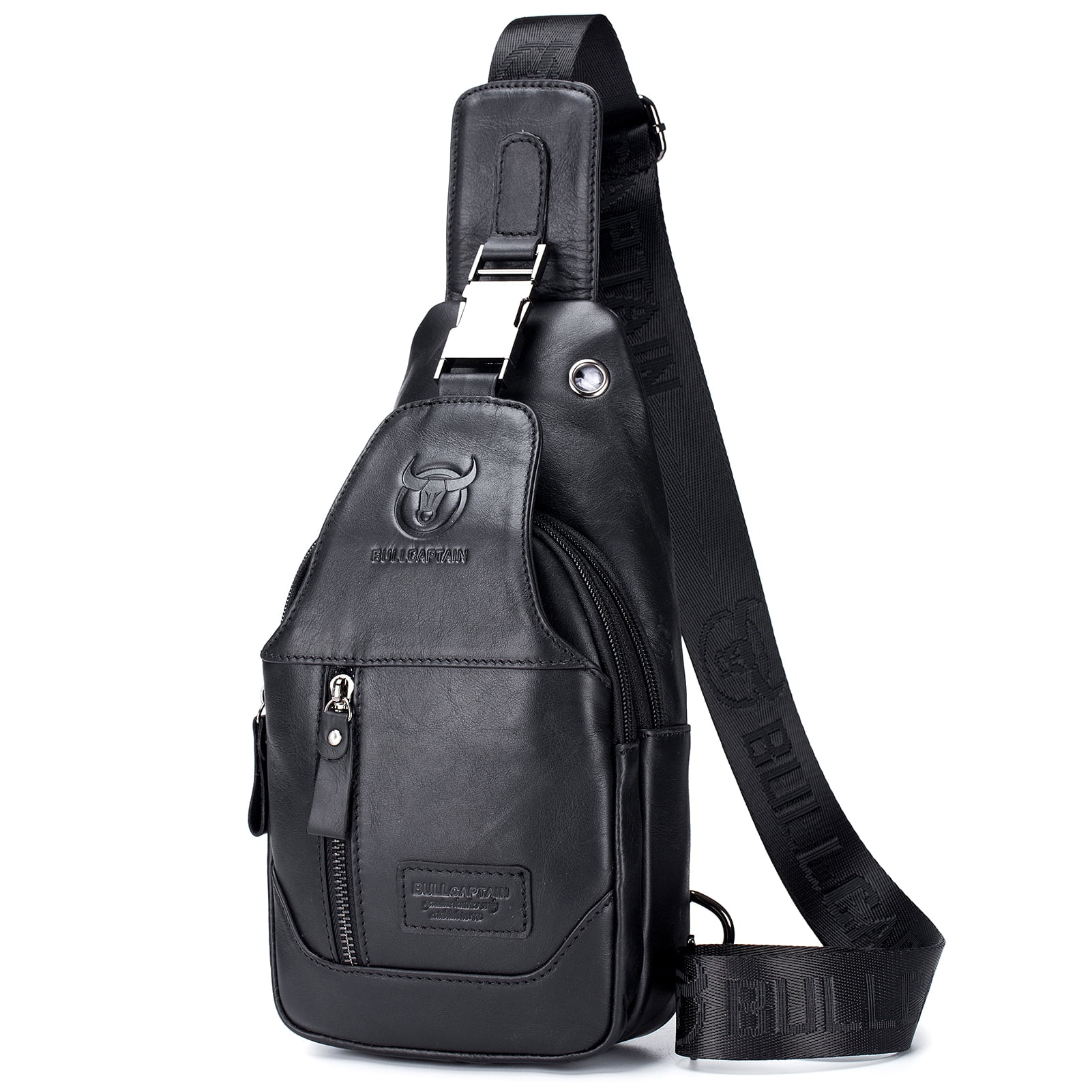 Click here for Bull Captain Mens Leather Sling Bag Waterproof Cro... prices