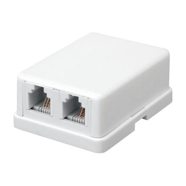 Surface Mount Phone Jack, White - 4 Conductor - Walmart.com