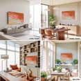 Burnt Orange Ombre Coastal TV Dust Cover,Stretchable TV Screen Desktop ...