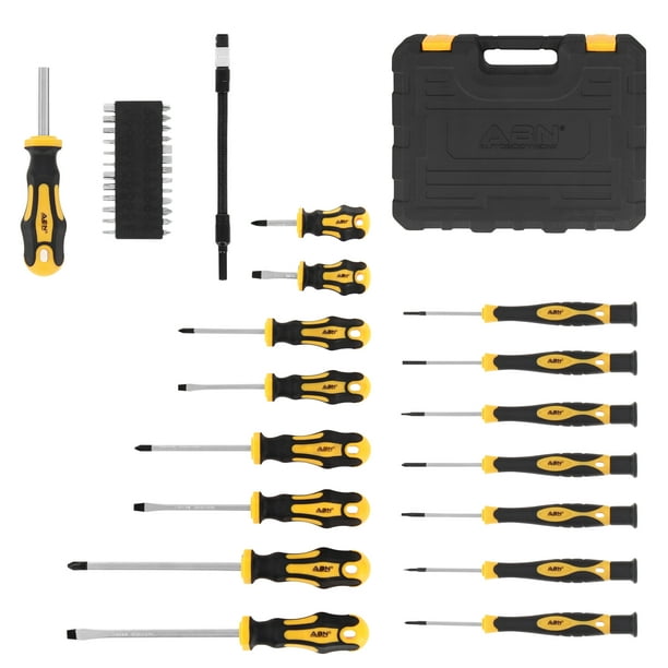 ABN Magnetic Screwdriver Set with Case - 43pc Screw Driver and Drill ...
