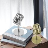 Apooke Lightweight Vintage Microphone Props Model Retro Microphone ...