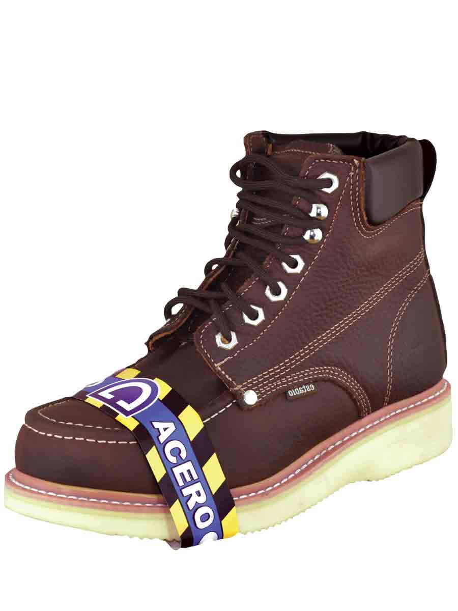 Men's Work Boots Leather Whith Steel Toe safety Establo - Walmart.com