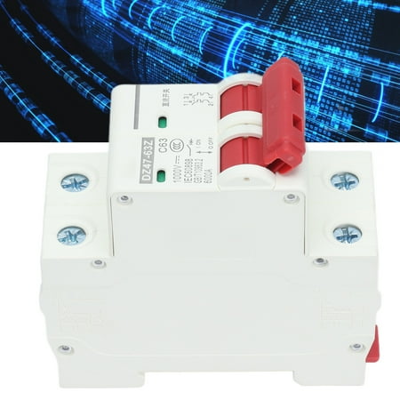 VGEBY Circuit Breaker 2P Low Voltage 6000A Breaking Capacity DIN Rail Mount 63A DC 1000V,Circuit ...
