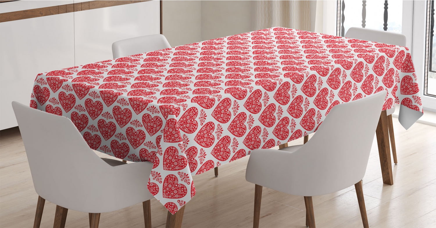 Norwegian Tablecloth, Heart Shapes with Floral and Bird Motifs ...