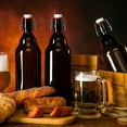 32 oz Glass Beer Bottles for Home Brewing with Flip Caps, Case of 4 ...