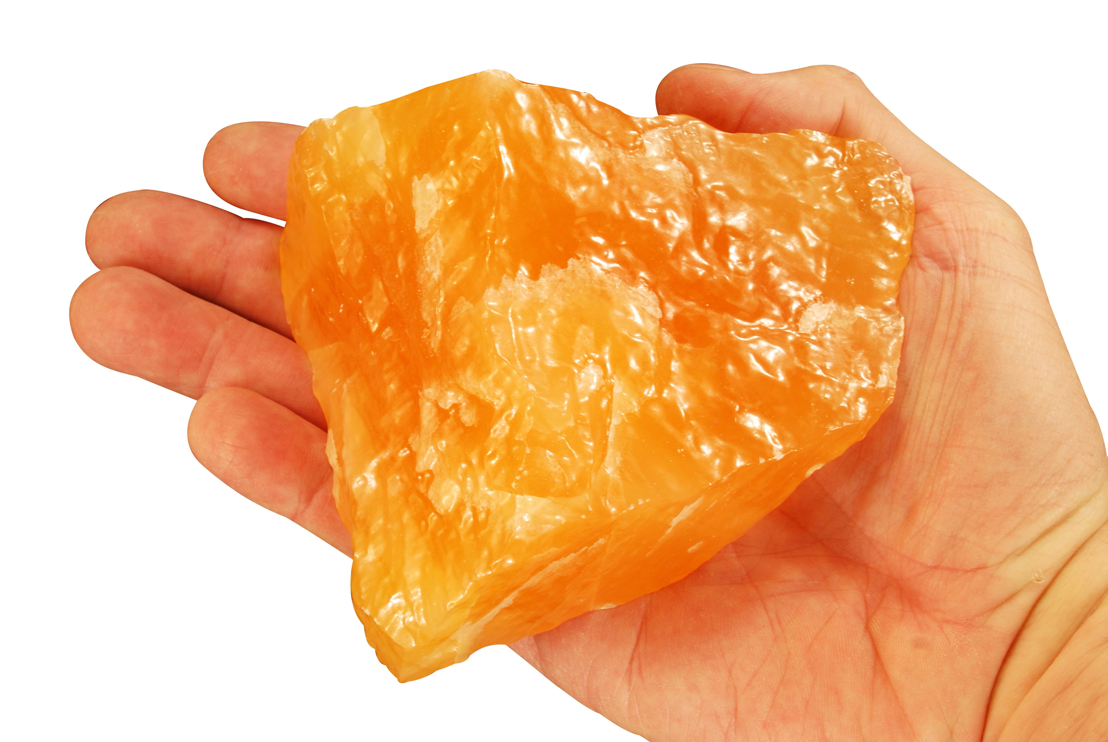 Kidz Rocks Orange Calcite 4 1/2" 2 lb Raw Chakra Healing Stone Rock ...