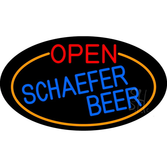Open Lounge Oval With Orange Border LED Neon Sign 13 x 24 - inches ...