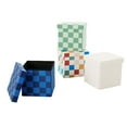 Mainstays Collapsible Storage Ottoman, Multi Color Check - Walmart.com