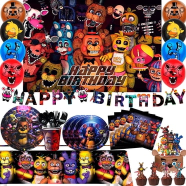 FNAF Game Five Night Balloon Birthday Party Decoration Cartoon Bear ...
