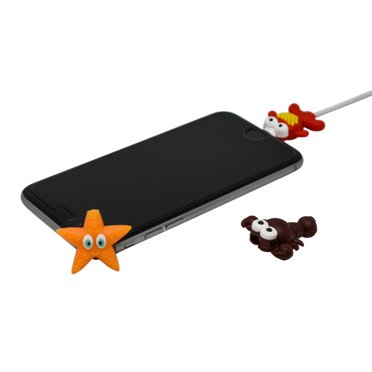 iPhone & Android Cable Protectors Animal Biters - 2pk Dolphin - Walmart.com