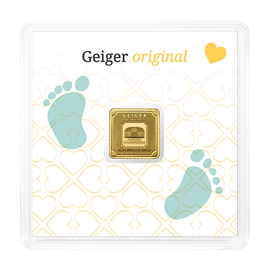 1 gram Geiger Birth Original Square Gold Bar (In Assay) - Walmart.com