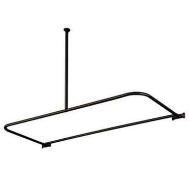 Utopia Alley DR1RB Rustproof Aluminum D-shape Shower Rod With Ceiling ...