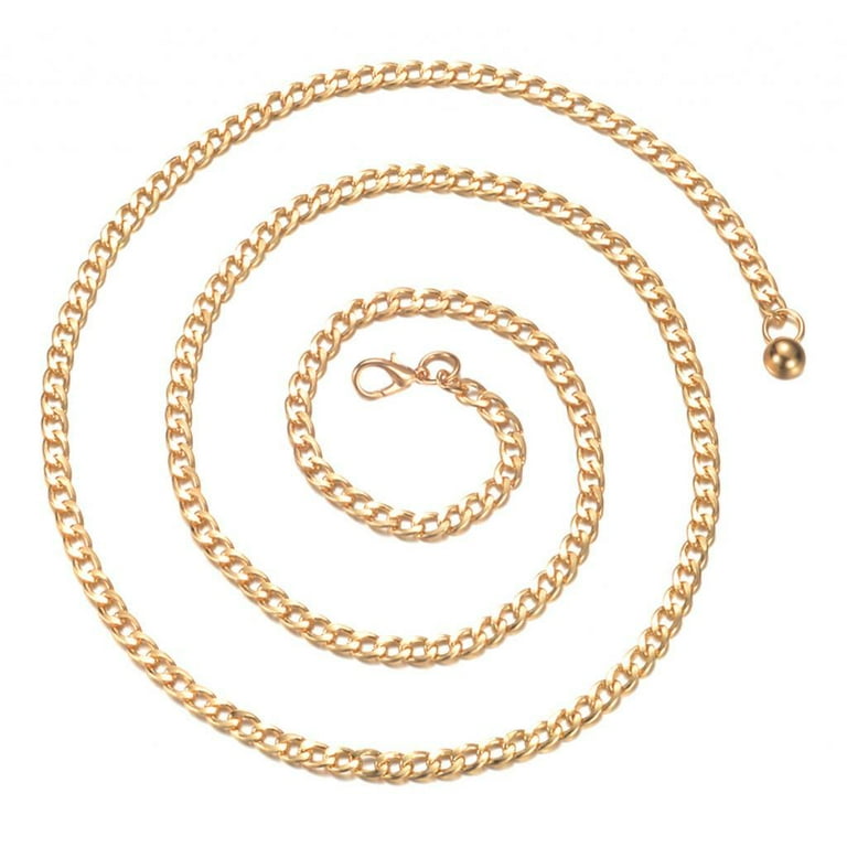 Women Dress Waist Chain Belt Decorative Diamante Waistband Gold Walmart