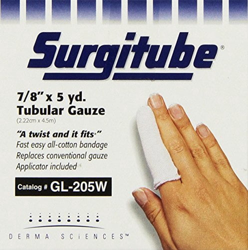 Surgitube Tubular Gauze - White - (7/8)" - Walmart.com
