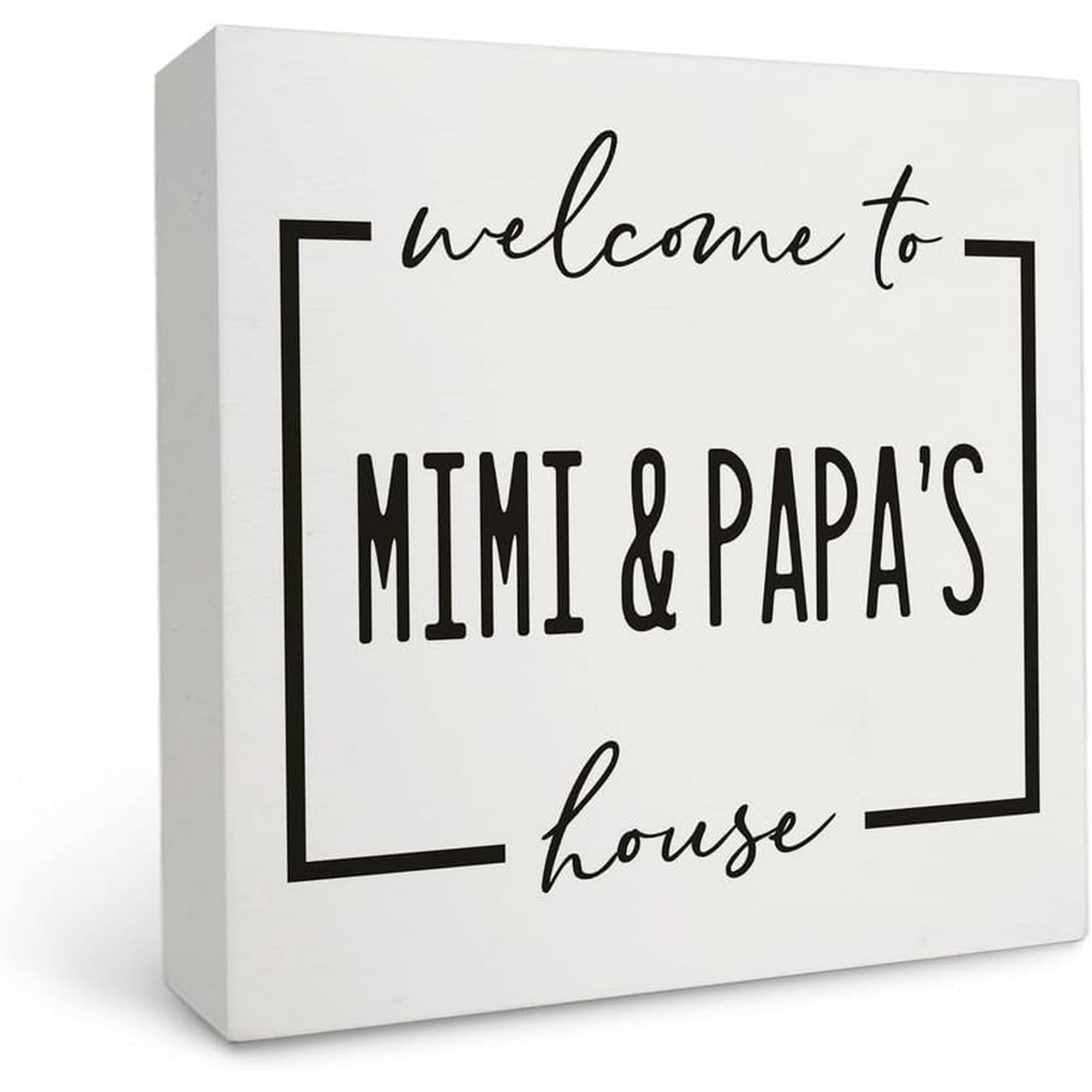 Click here for Wipblak Mimi And Papa Wooden Sign Welcome To Mimi... prices