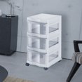 Life Story Classic 3 Shelf Storage Organizer Plastic Drawers White 4