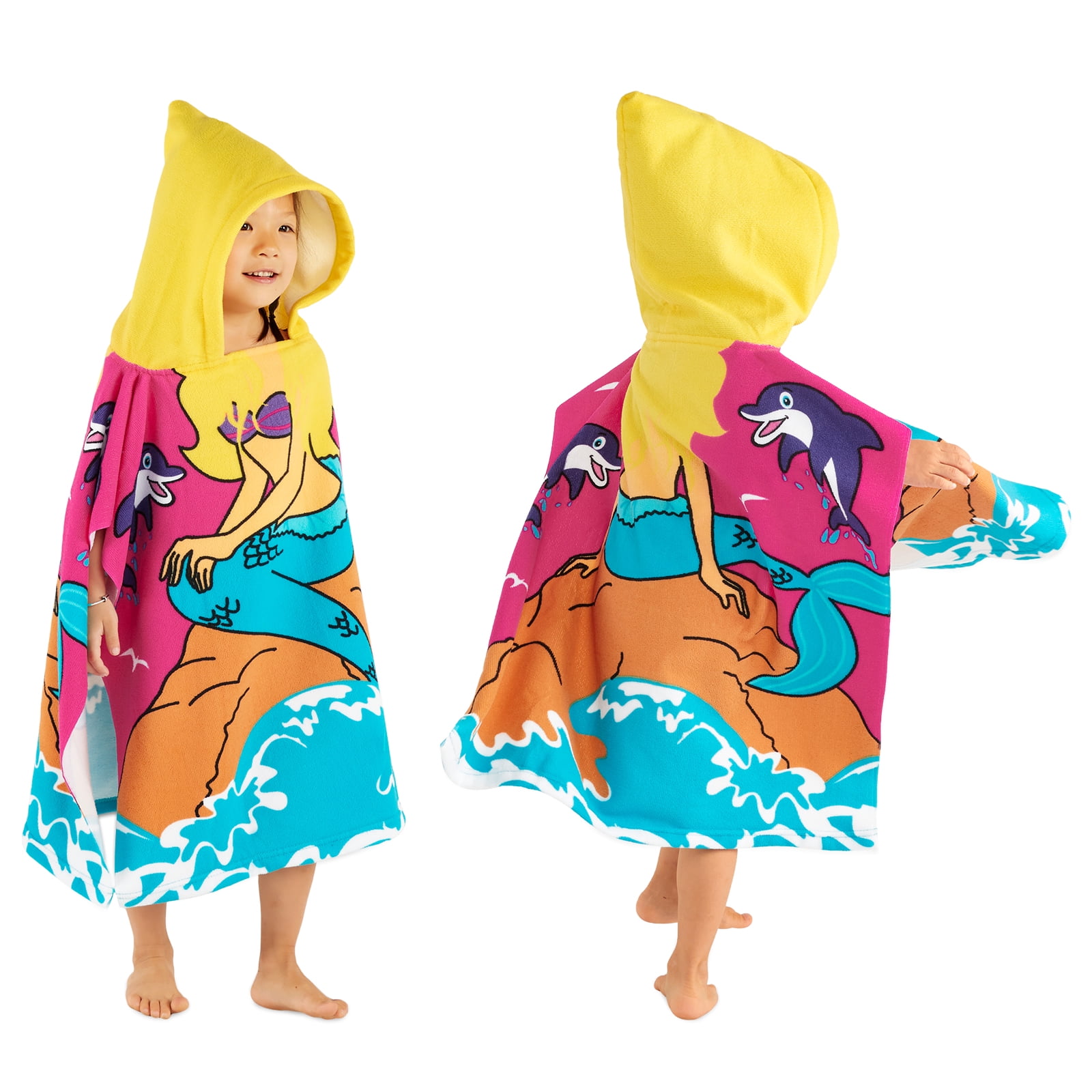 Kids Bathrobes Hooded Towels, Uccdo Baby Boys Girls Cartoon Hooded ...