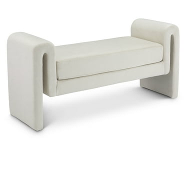 Meridian Furniture Waverly Cream Bench - Walmart.com