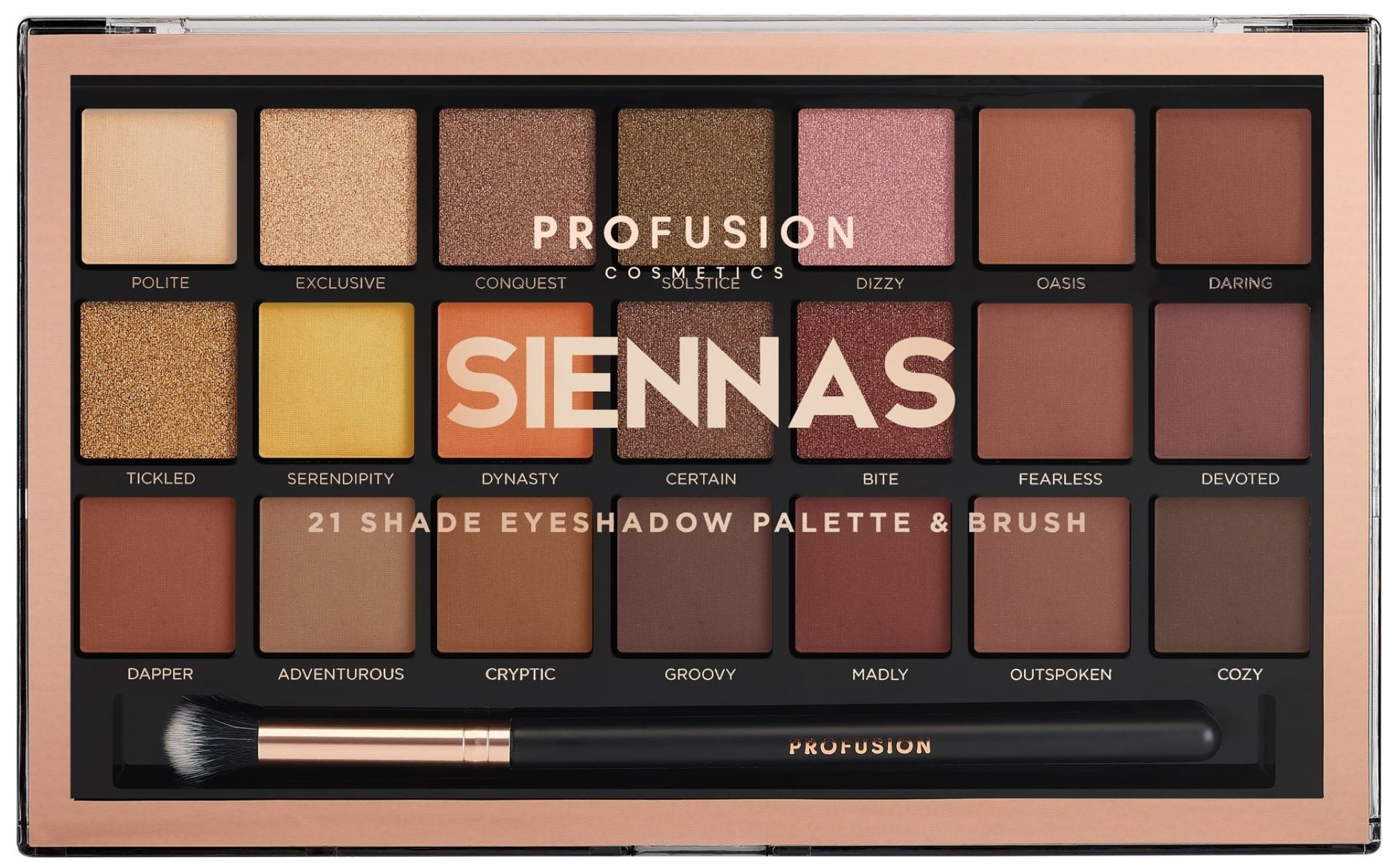 Profusion Cosmetics 21 Shade Eyeshadow Palette - Sienna - Walmart.com