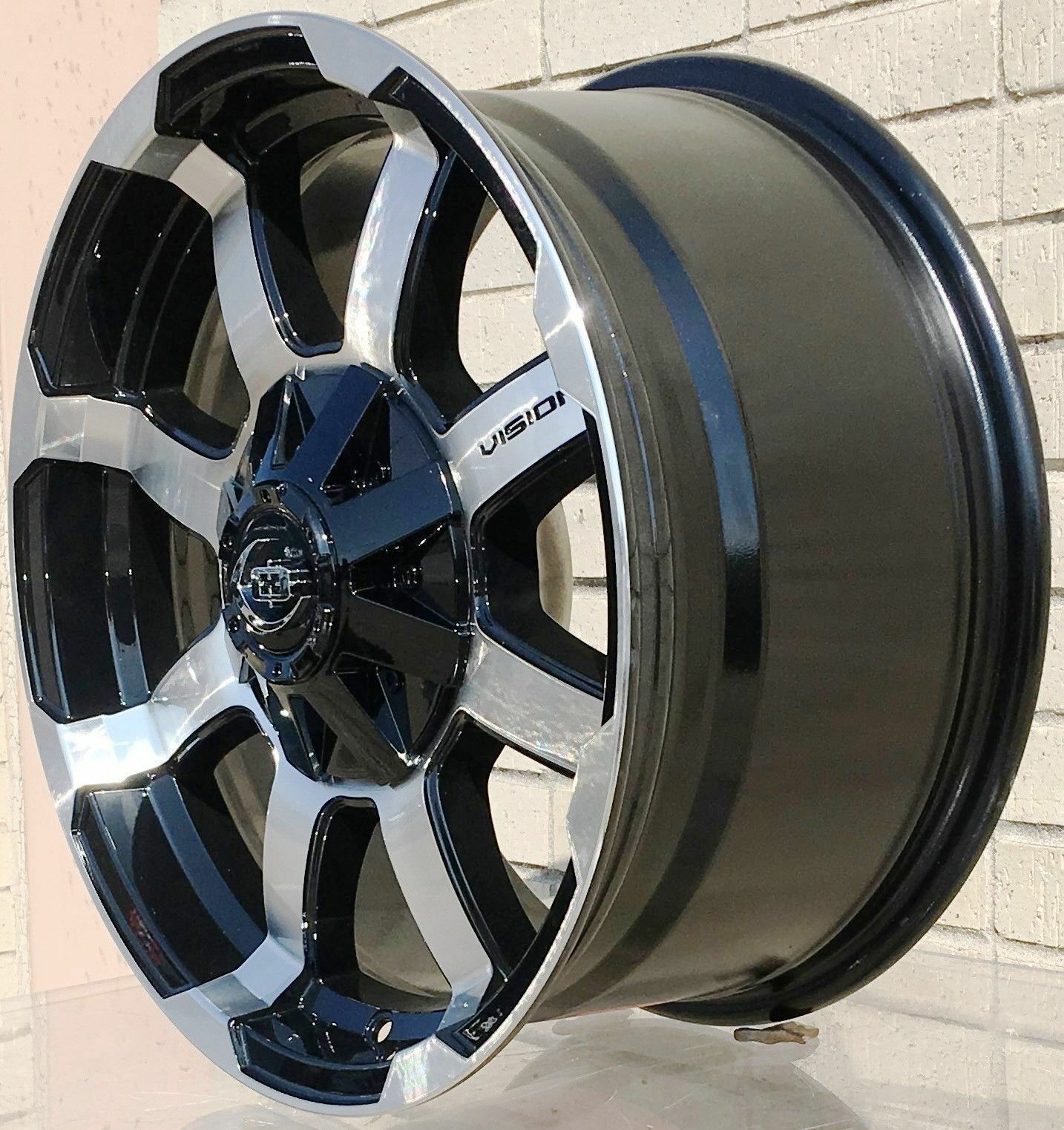 Buy Vision Off-Road Valor 17x8.5 6x120 18et Gloss Black Machined Face ...