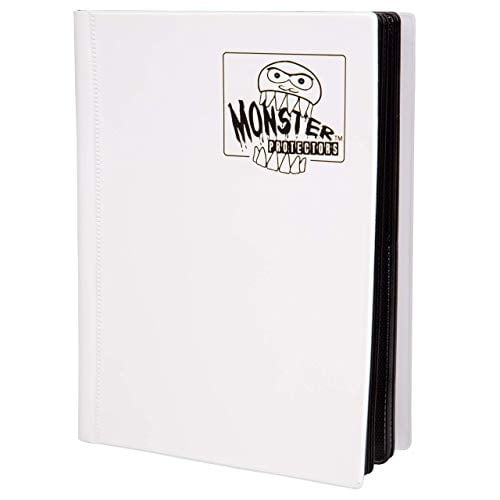 Monster Binder - 4 Pocket Trading Card Album - Matte White (Anti-theft ...