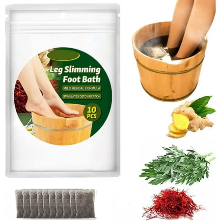 Lymphatic Drainage Ginger Foot Soak, Leg Slimming Foot detox Bath ...