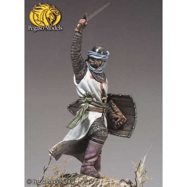 Pegaso Models 54mm Holy Land Knight 12-13th c White Metal Figure Kit ...