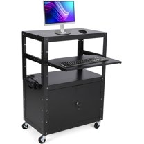 "Realspace® 28""W Height Adjustable Office Desk with Wheels, Rolling ...