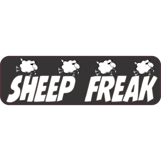 10in x 3in Sheep Freak Bumper Sticker - Walmart.com