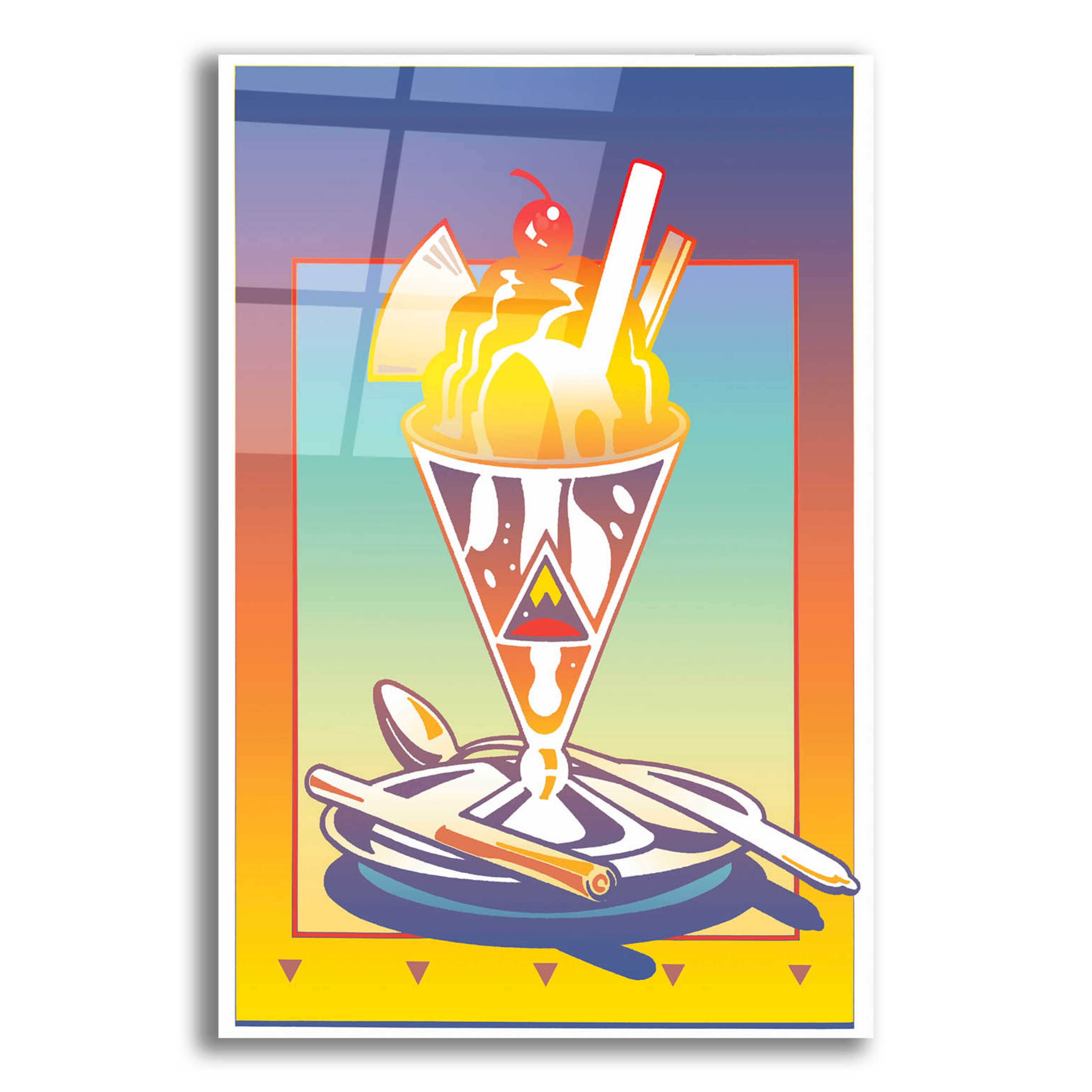 Epic Art 'Sunday Bloody Sundae' by David Chestnutt, Acrylic Glass Wall ...