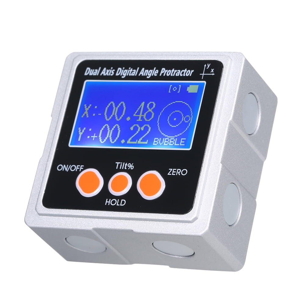 Mini Dual Digital Angle Protractor Zinc Alloy Shell 360° Measuring LCD ...