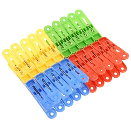 Plastic Clothing Pegs Clips Clothes Pins 20 Pcs Assorted Colors ...