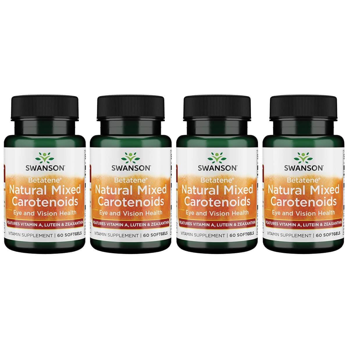 Swanson Betatene Natural Mixed Carotenoids 60 Sgels 4 Pack - Walmart.com