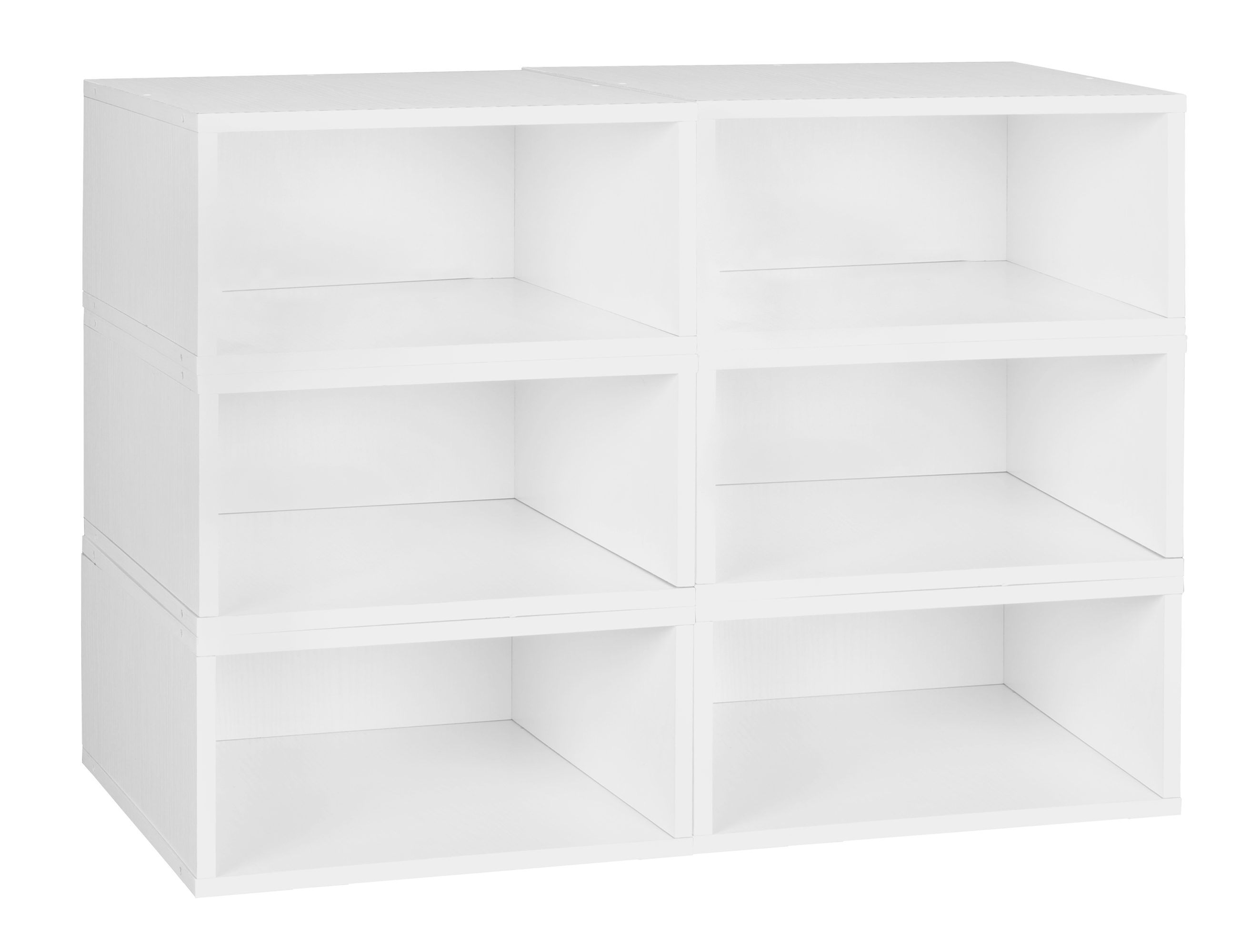 Niche Cubo Storage Set- 6 Half Size Cubes- White Wood Grain - Walmart.com