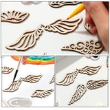 40pcs Wood Wings Cutouts Angel Wing Shape Ornament Embellishment DIY ...