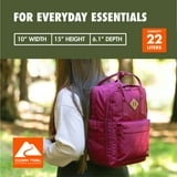 Ozark Trail Asheville Dual Carry Backpack Orchid Plum 22L Polyester Day ...