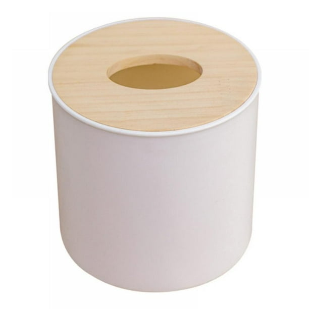 Square Tissue Box Cover Holder, Rectangular Round Facial Tissue ...