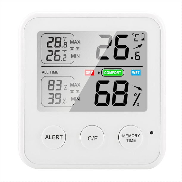 Monitor de Temperatura y Humedad, Mini Higrómetro, Termómetro Digital ...
