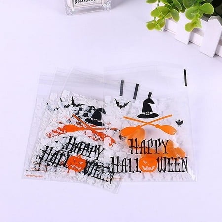 30pc Halloween Gift Bags Opp Biscuit Candy Packaging Bag Ghost Festival ...